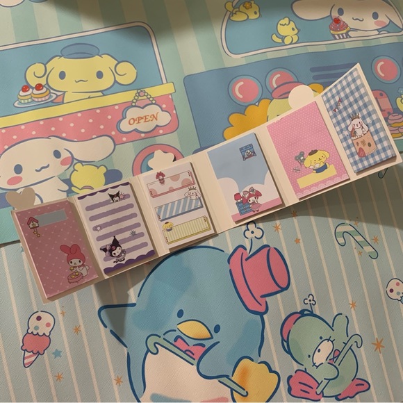 Sanrio | Office | Sanrio Characters Bookstyle Foldable Memo Pad Note ...